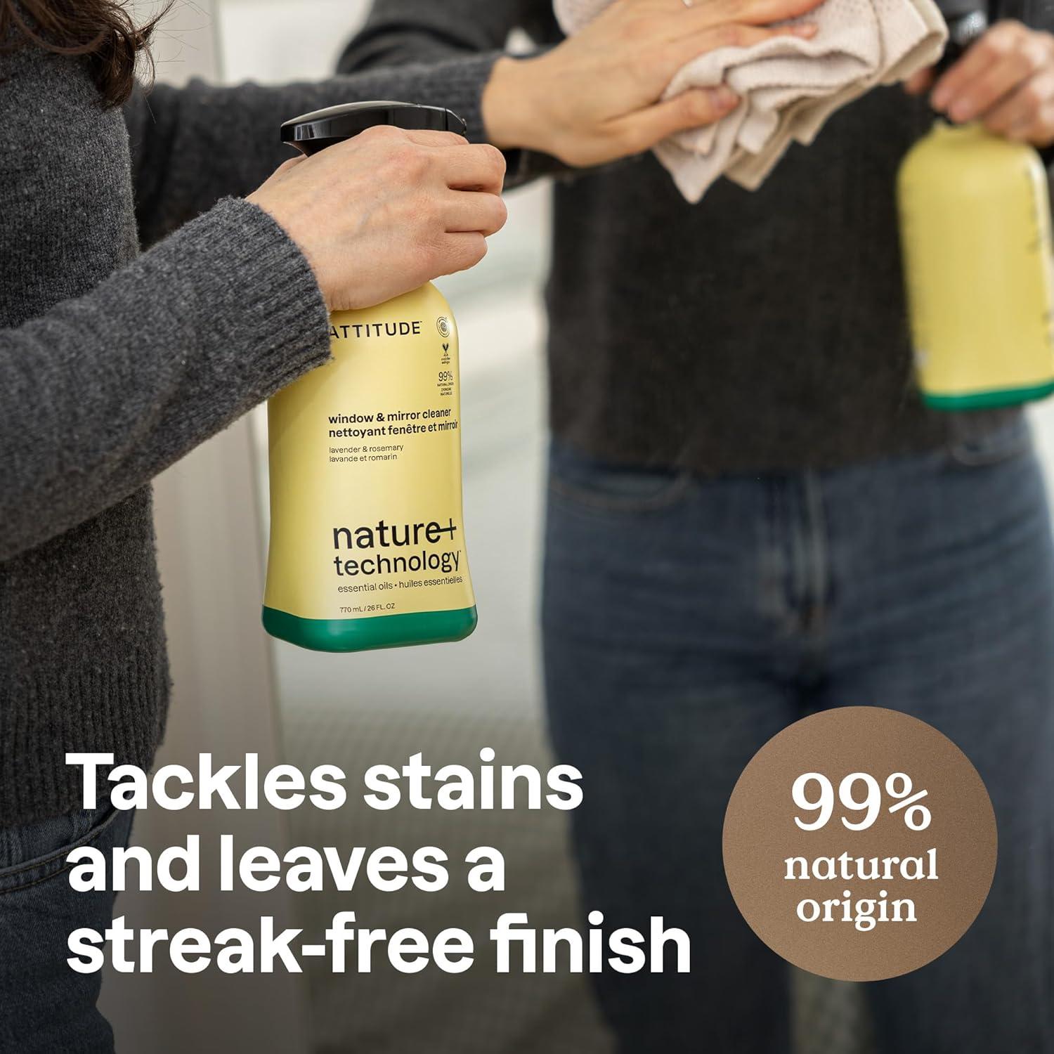 ATTITUDE Window & Mirror Cleaner Spray, Plant-Based Ingredients, EWG ...